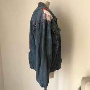 Jackets & Coats | Vintage Sarmy Studded American Flag Patch Jacket ...